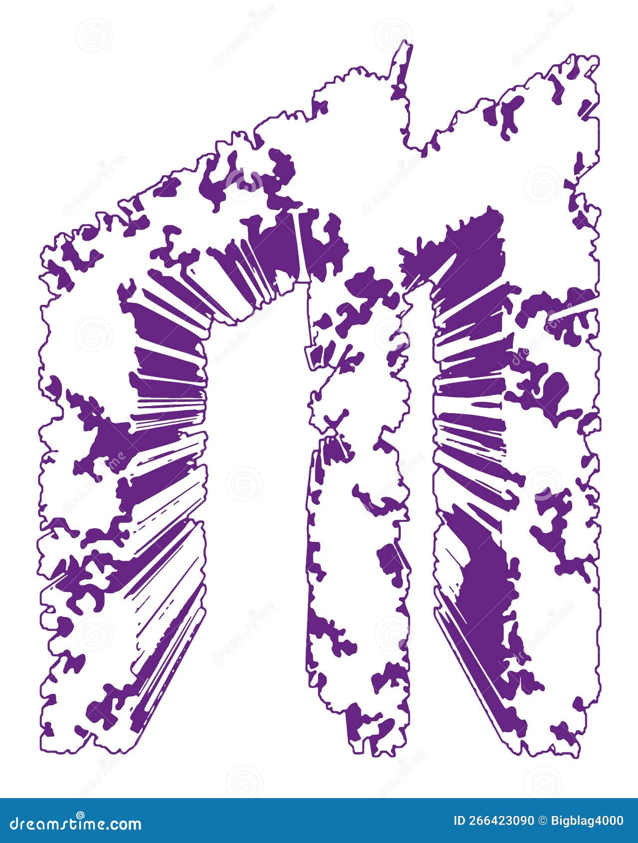 Rough and Broken Gothic Style Letter.Custom Font. Stock Illustration ...