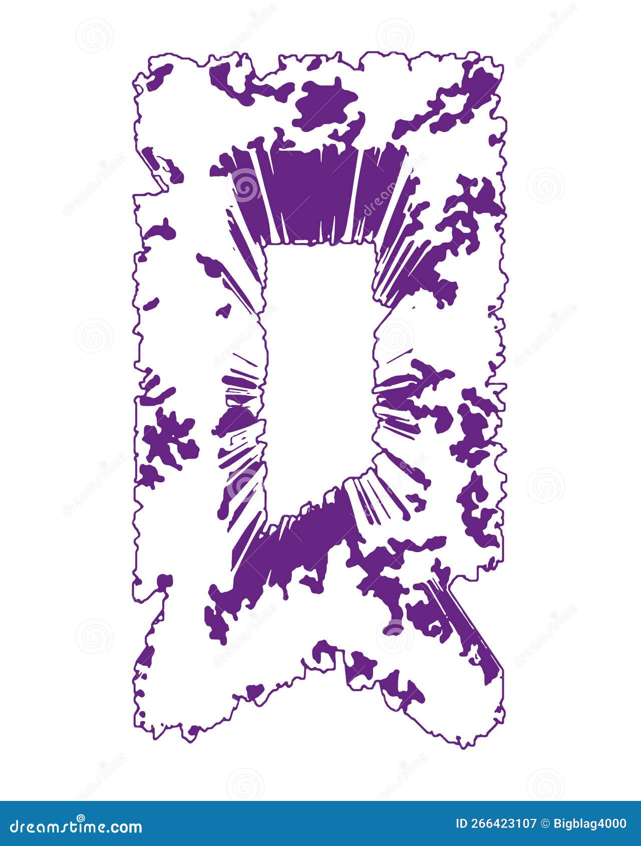 Rough and Broken Gothic Style Letter.Custom Font. Stock Illustration ...