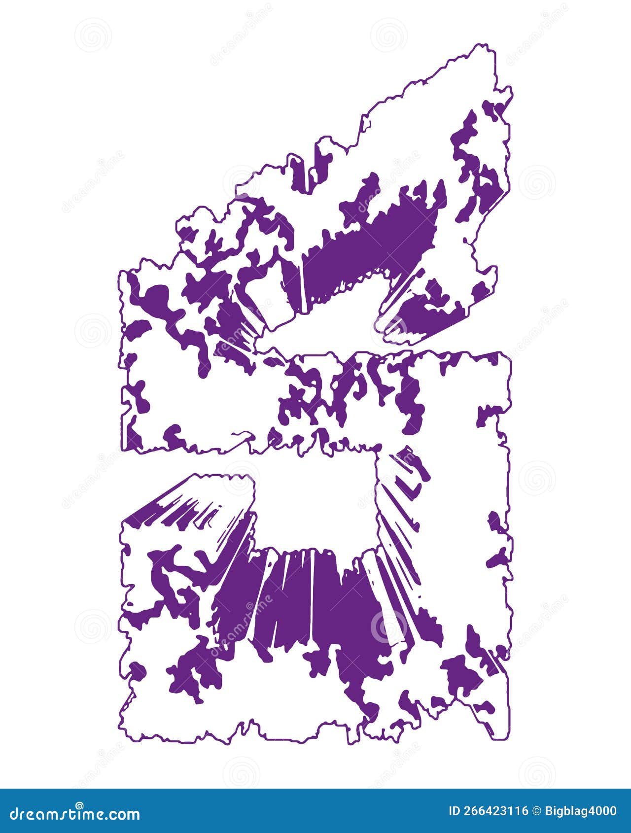 Rough and Broken Gothic Style Letter.Custom Font. Stock Illustration ...