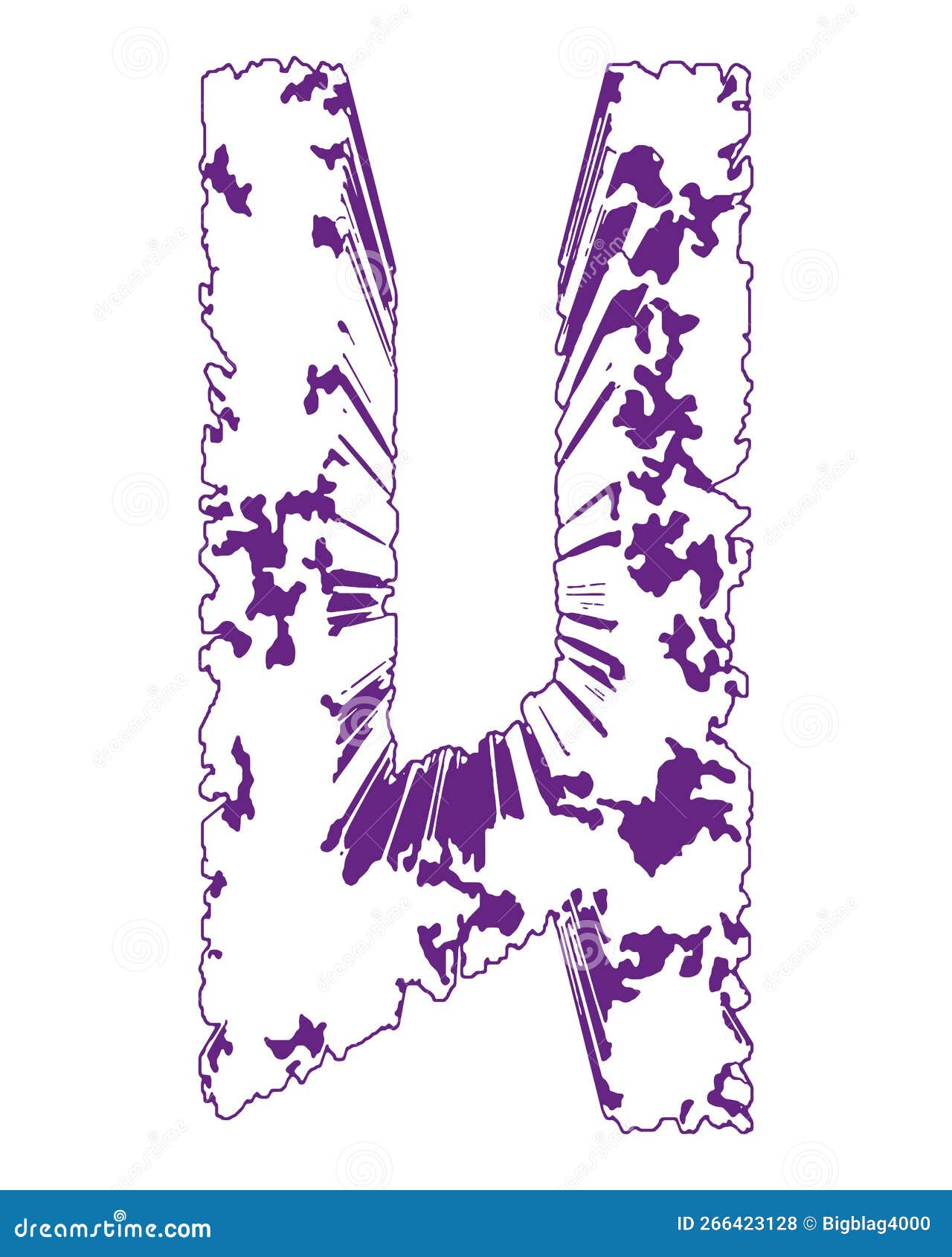 Rough and Broken Gothic Style Letter.Custom Font. Stock Illustration ...