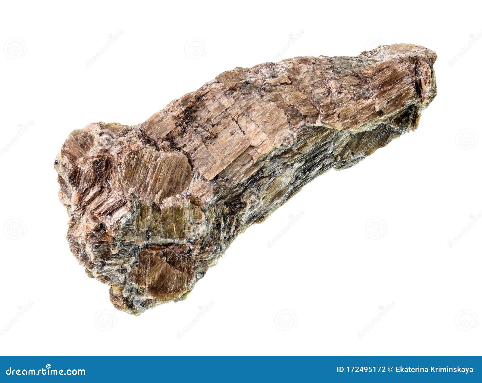Rough Bronzite (enstatite) Rock Cutout on White Stock Photo - Image of ...