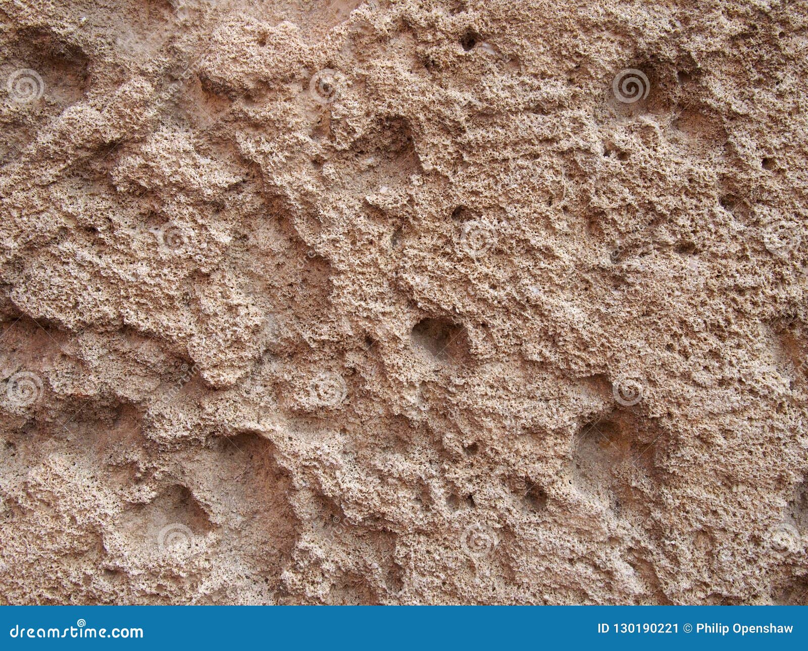 Rough Brown Pitted Eroded Limestone Surface Texture Background Stock ...
