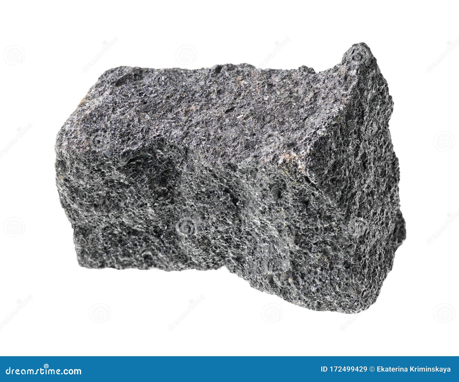 Rough Chromite Rock Cutout on White Stock Image - Image of sample ...