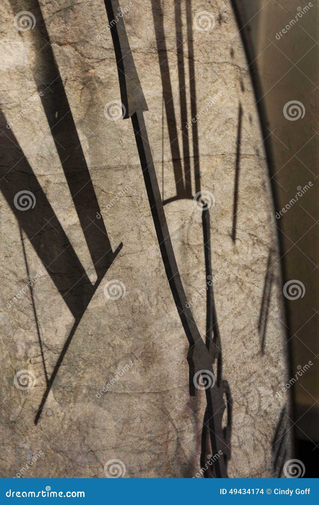 Rough Clock Face Showing Midnight Stock Photo - Image of vintage, rush ...