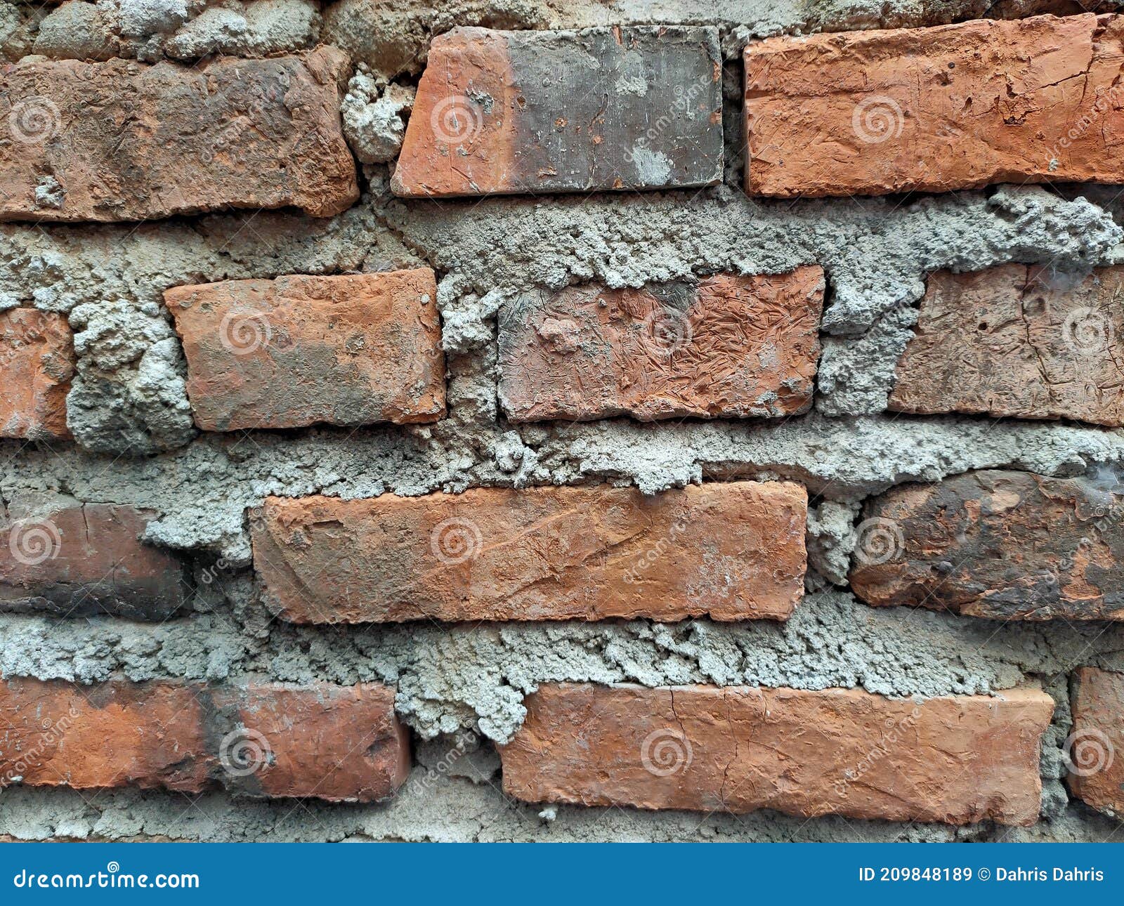 A Rough Composition of Bricks and Cements Stock Image - Image of ...