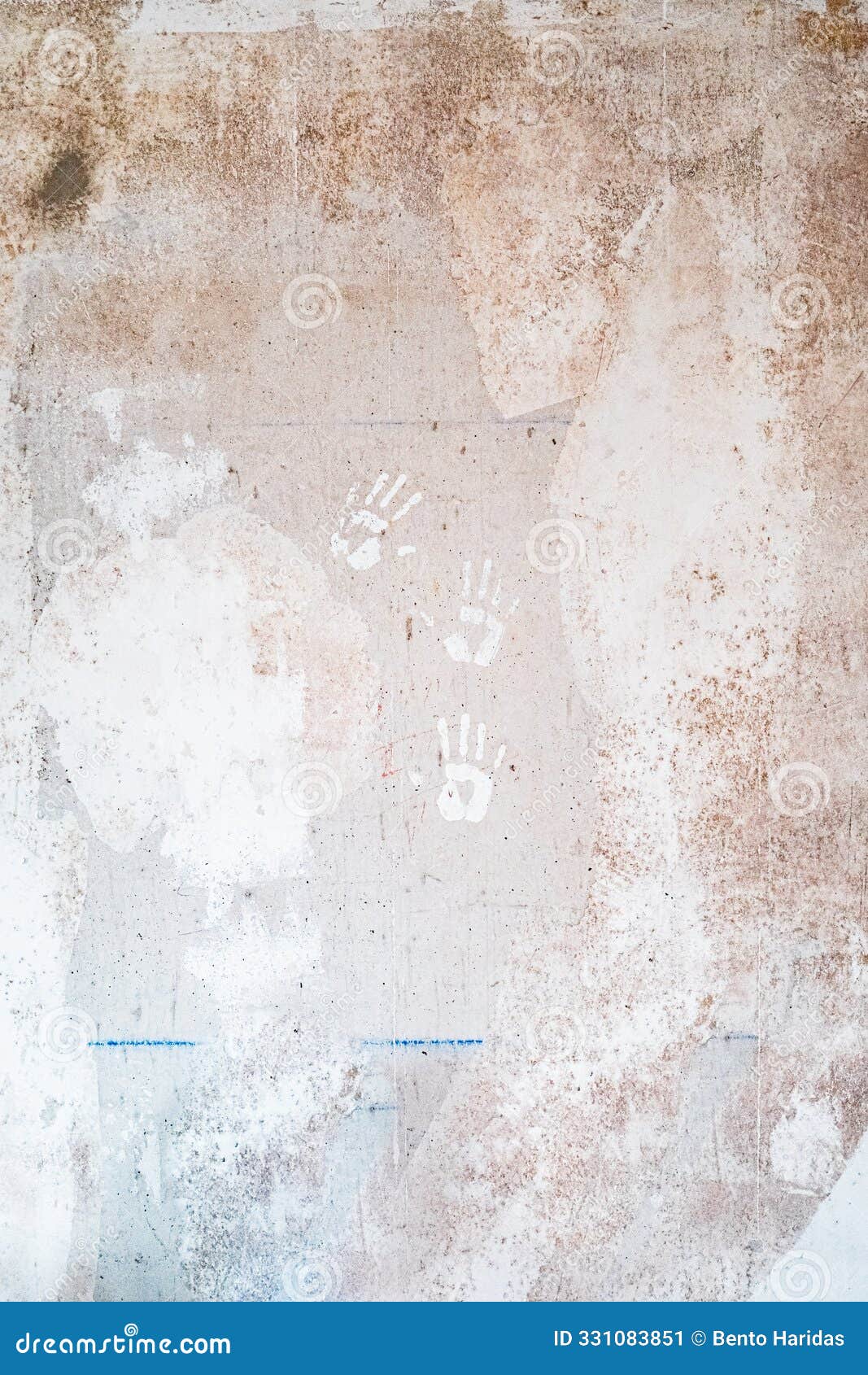 Rough Concrete Wall Texture with Handprints Stock Image - Image of ...