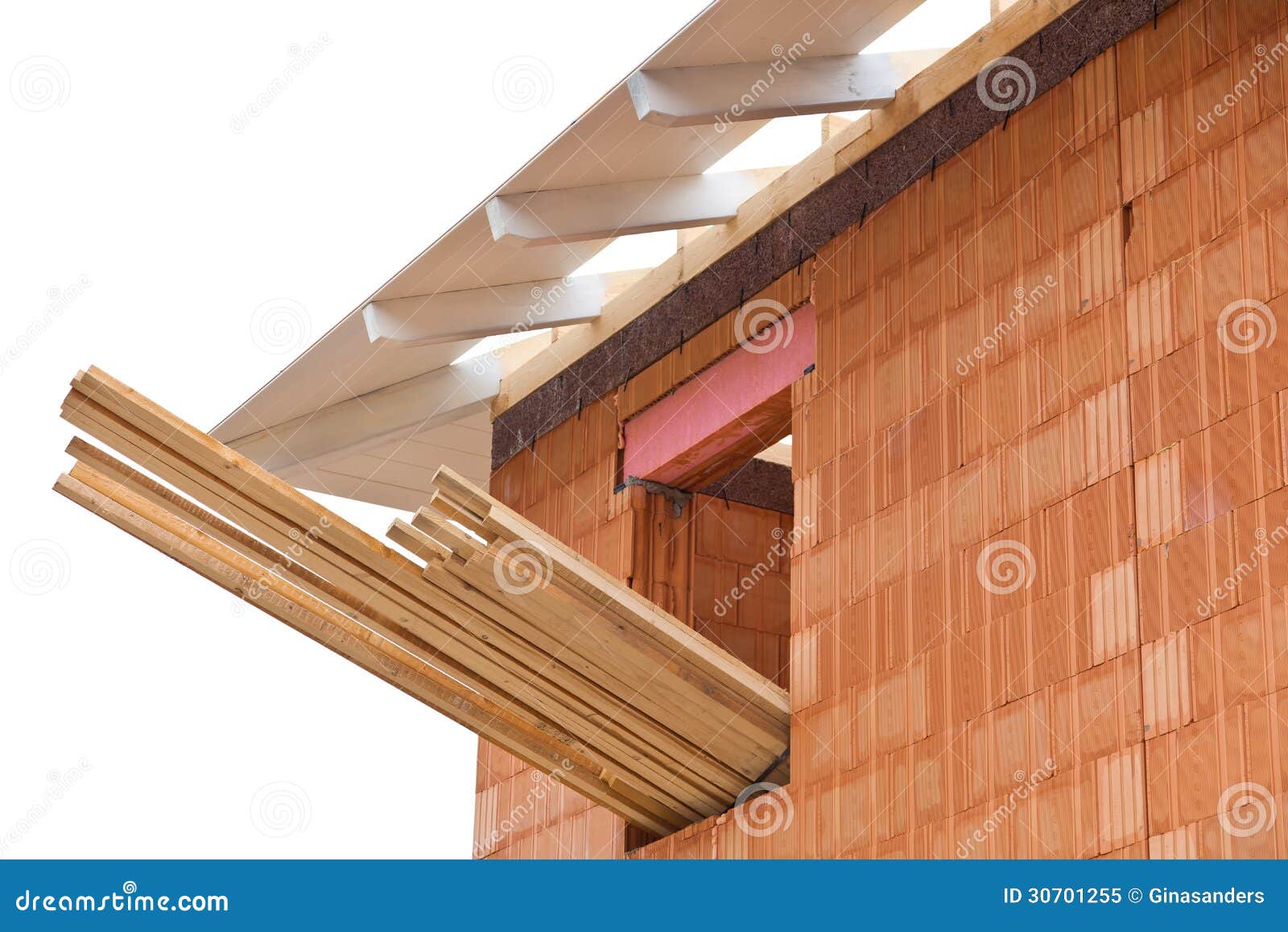 Rough Construction of a Residential House Stock Image - Image of ...