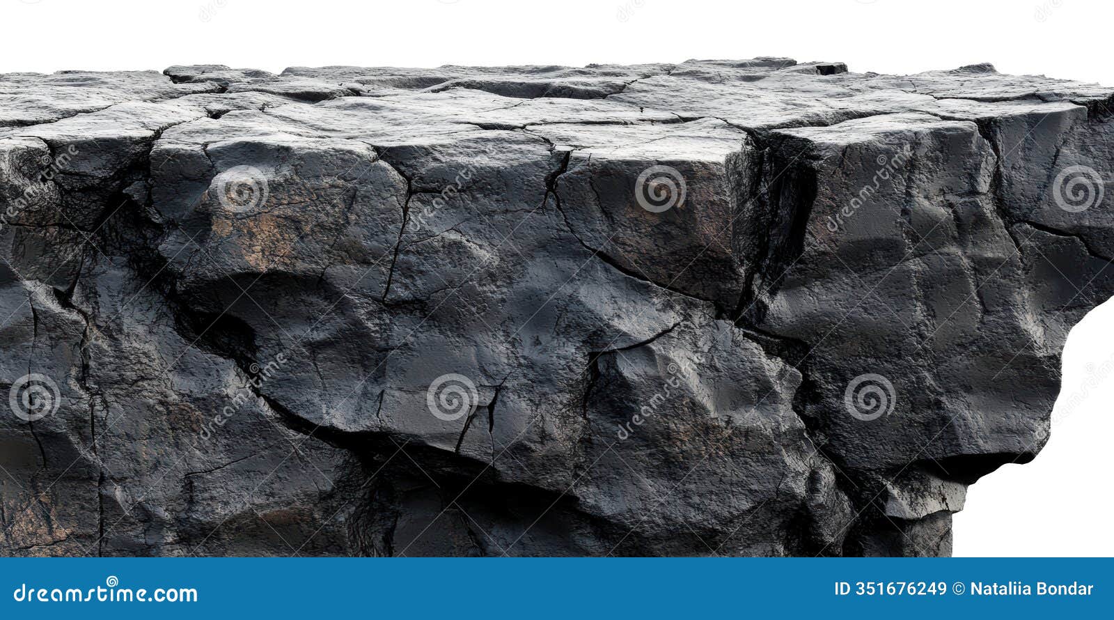 Rough Cracked Rock Surface Isolated on Transparent Background Stock ...