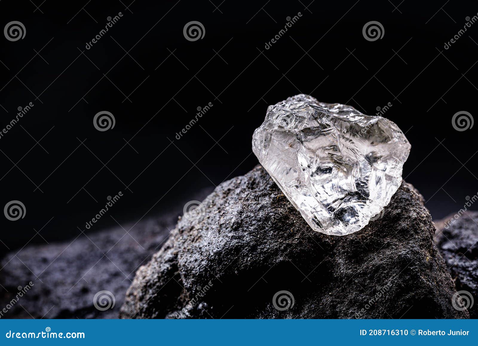 Rough Diamond Precious Stone in Mines. Concept of Mining and Extraction ...