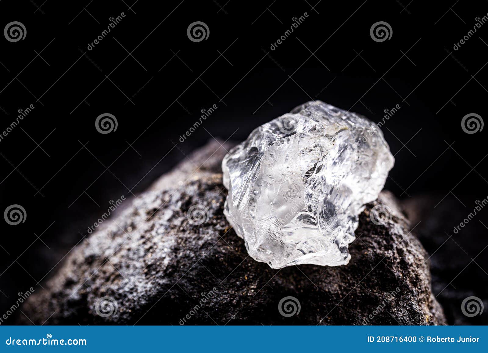 Rough Diamond Precious Stone in Mines. Concept of Mining and Extraction ...