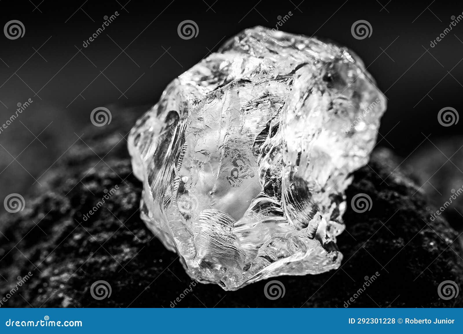 Rough Diamond, Precious Stone in Mines. Concept of Mining and ...