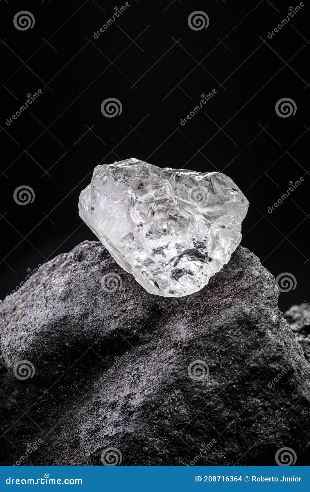 Rough Diamond Uncut Gemstone Mine Bottom. Concept of Mining and ...