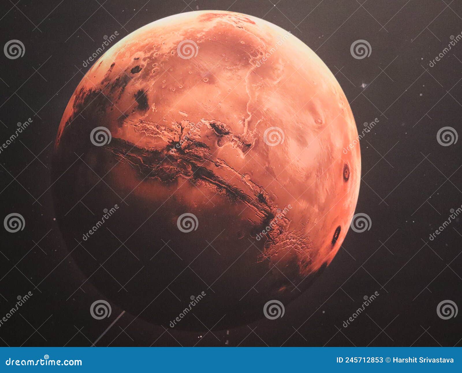 Rough and Dry Surface of Planet Mars- Red Colored Spherical Object in ...