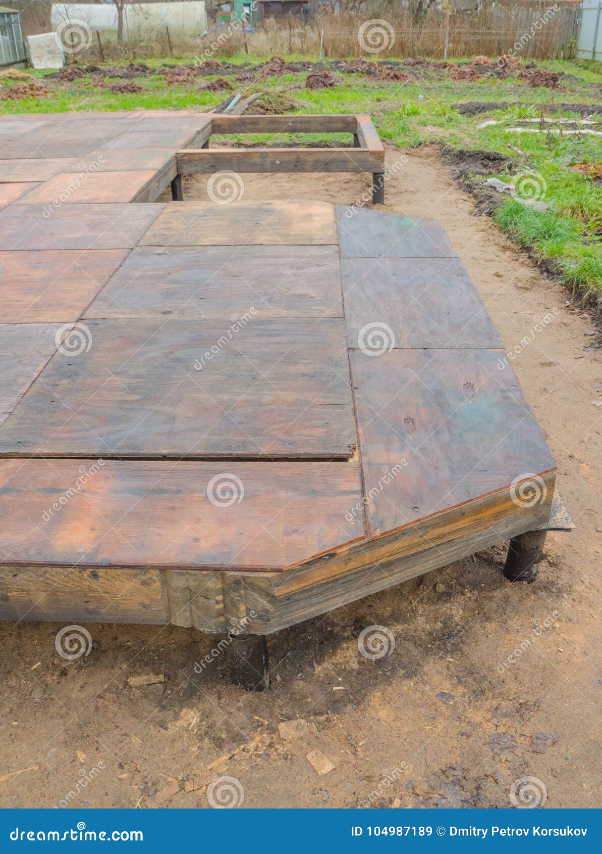 The Rough Floor, House on Pile Foundation Stock Image - Image of home ...