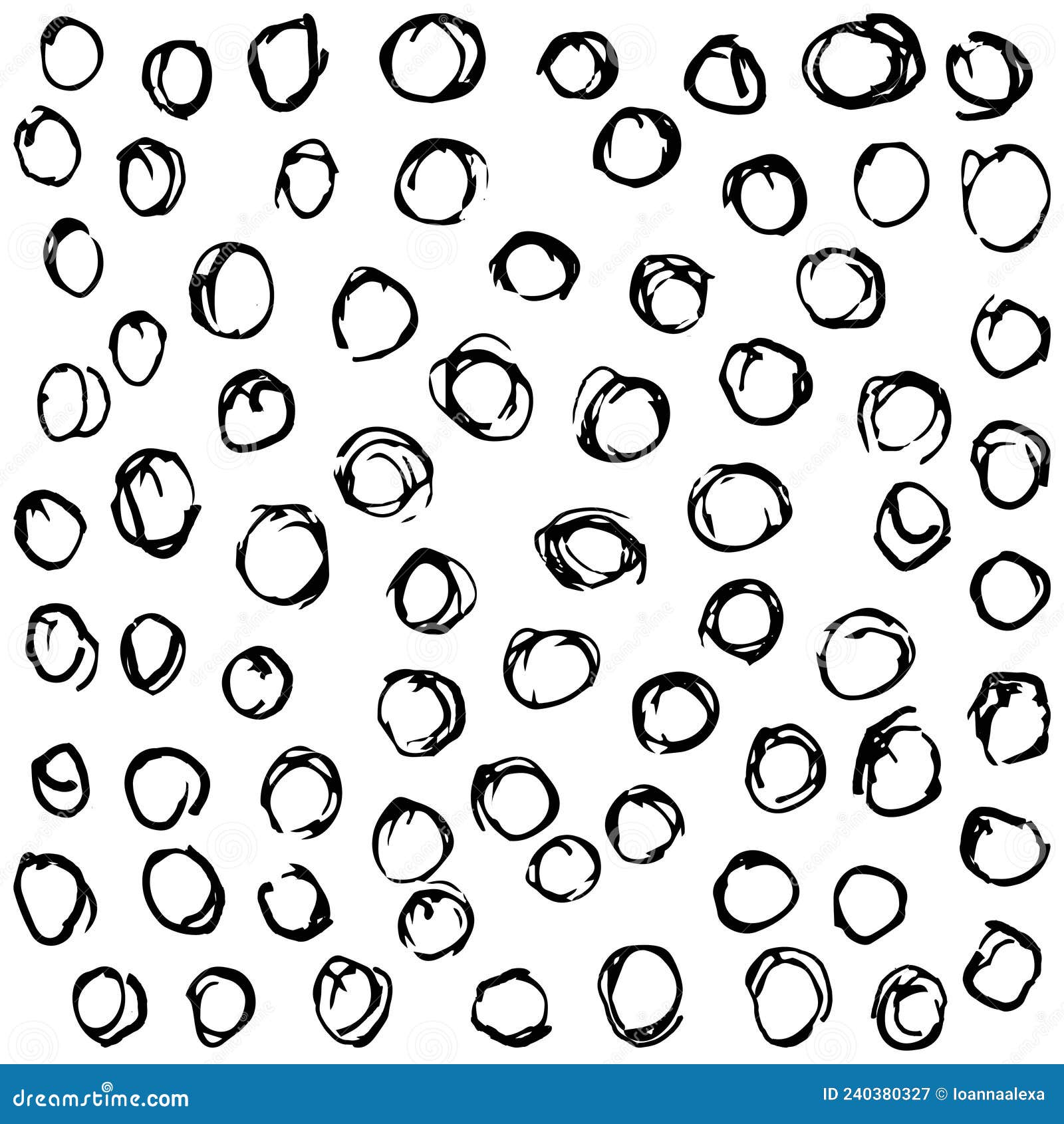 Rough Freehand Outline Drawing Of A Seashell With A Pearl. Vector ...