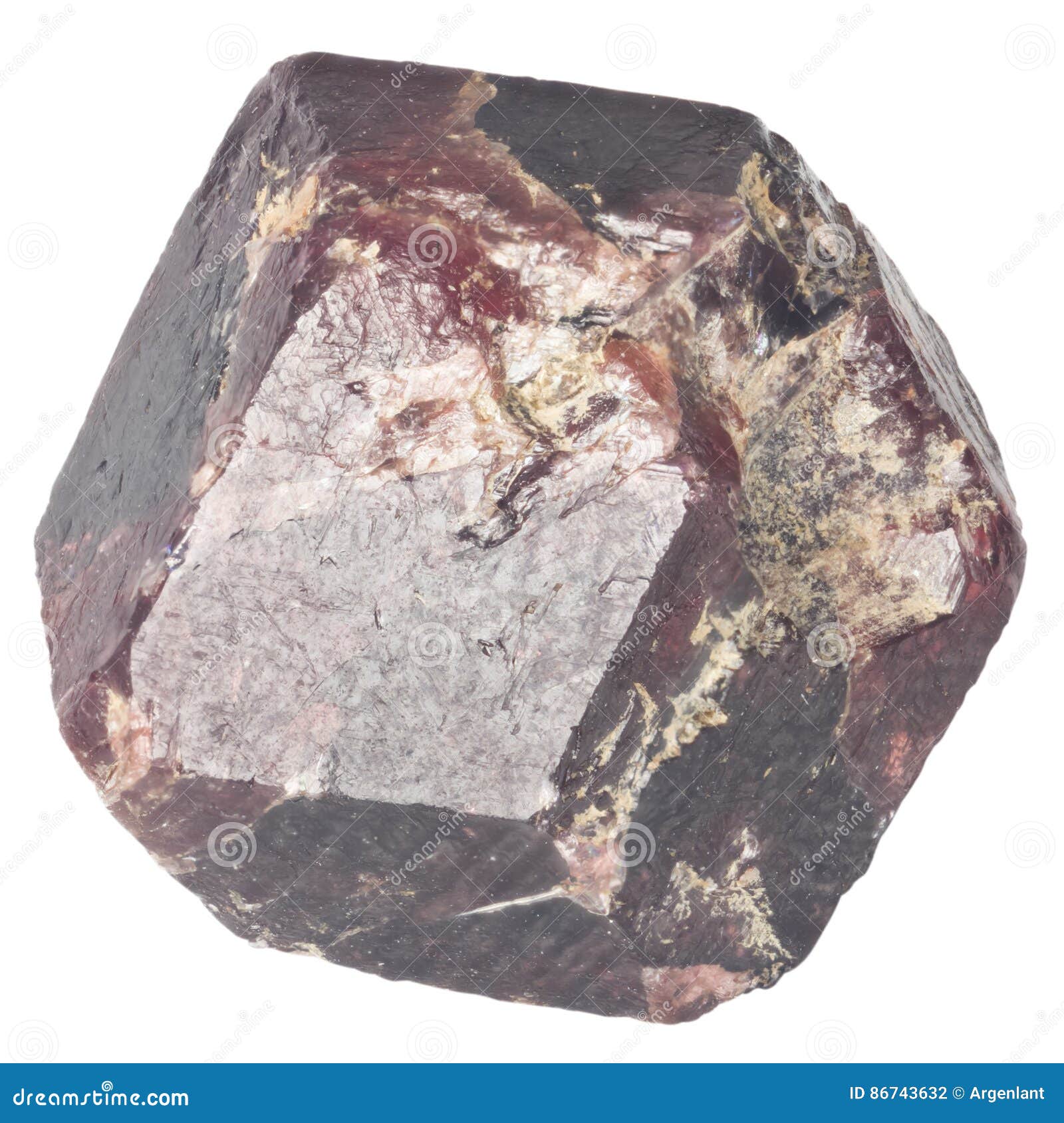 Rough Red Garnet Crystals In Biotite Rock Cutout Royalty-Free Stock ...