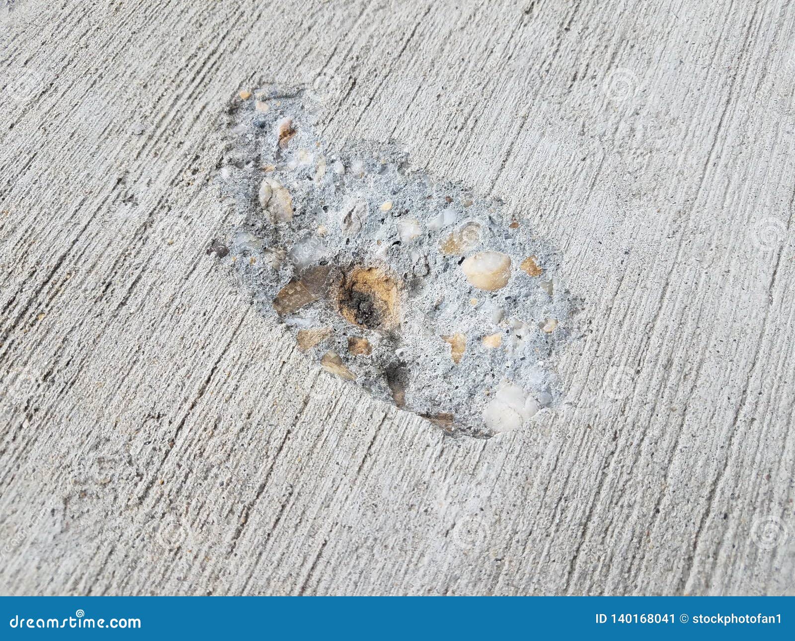Rough Grey Cement with a Chunk Out of it Stock Image - Image of ...
