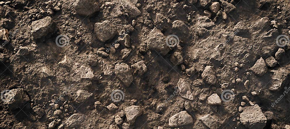 Rough Ground Texture Background with Small Rocks Stock Illustration ...