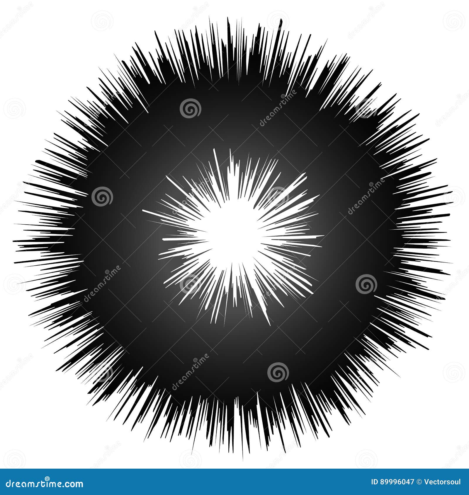 Rough Grungy Abstract Circle Element, Circular Distorted Ring, D Stock ...