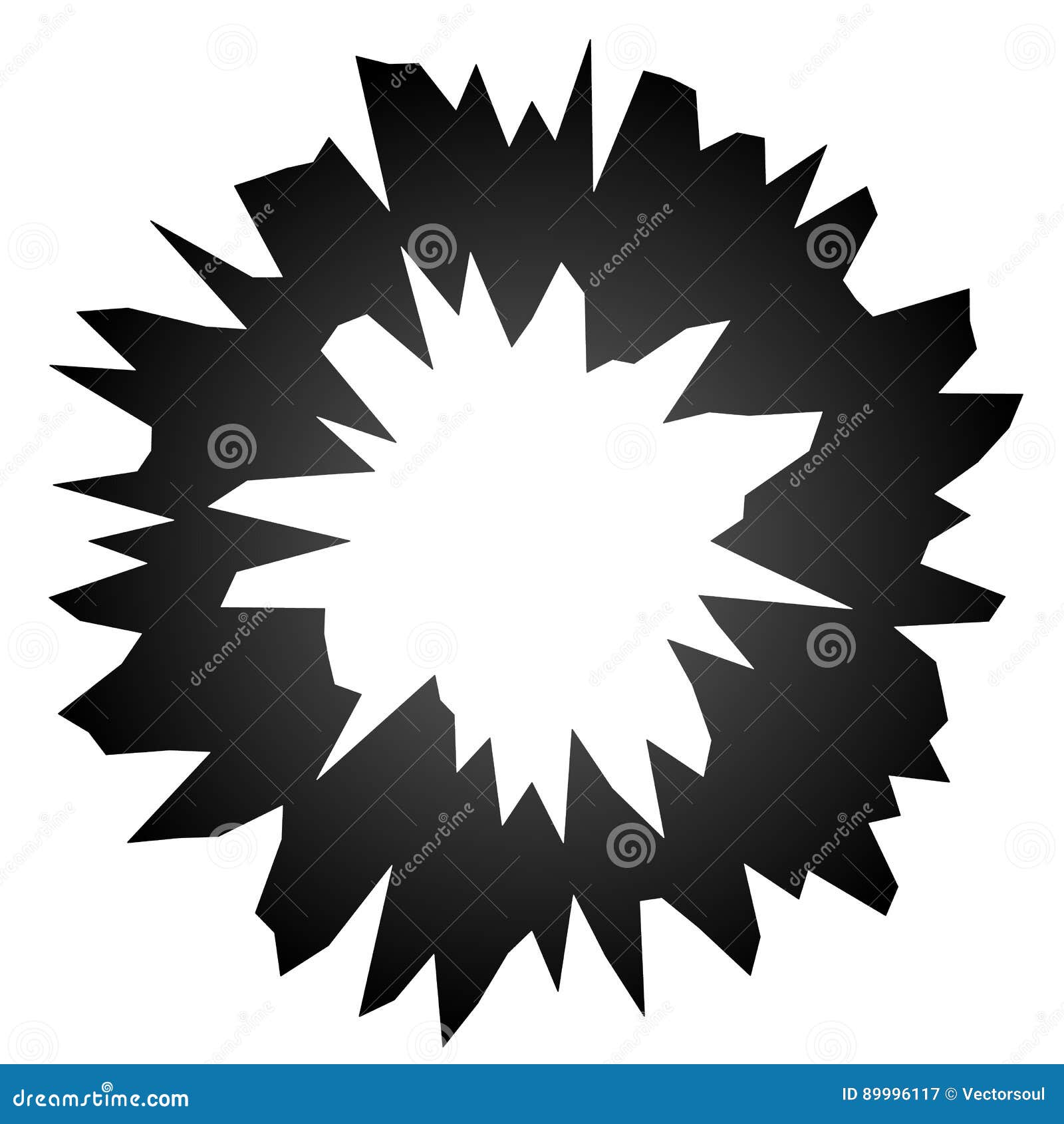 Rough Grungy Abstract Circle Element, Circular Distorted Ring, D Stock ...