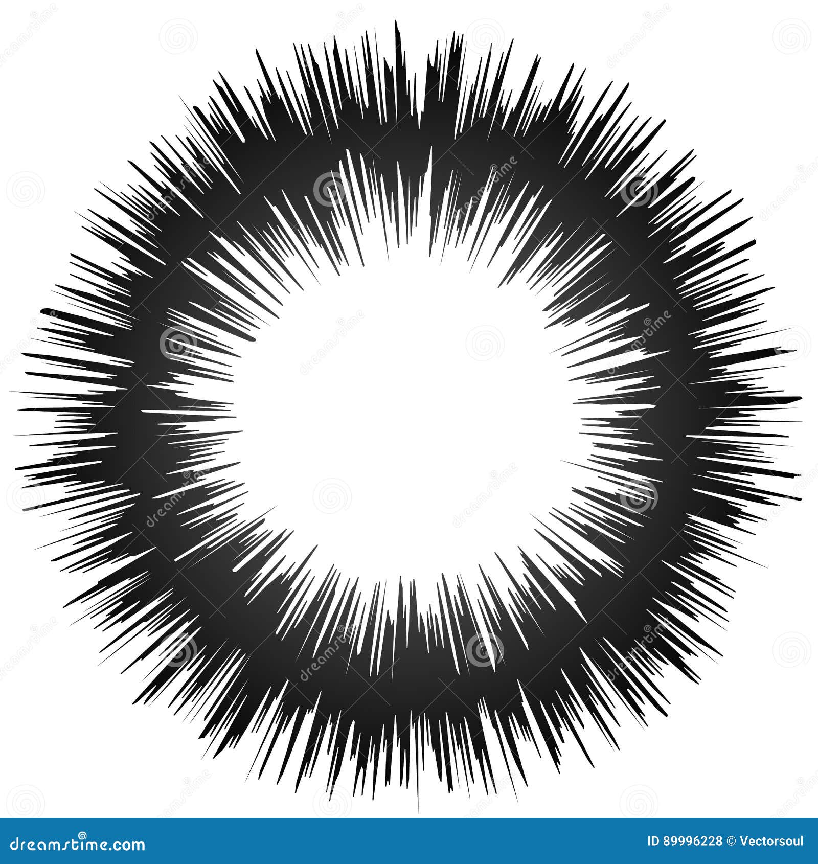 Rough Grungy Abstract Circle Element, Circular Distorted Ring, D Stock ...