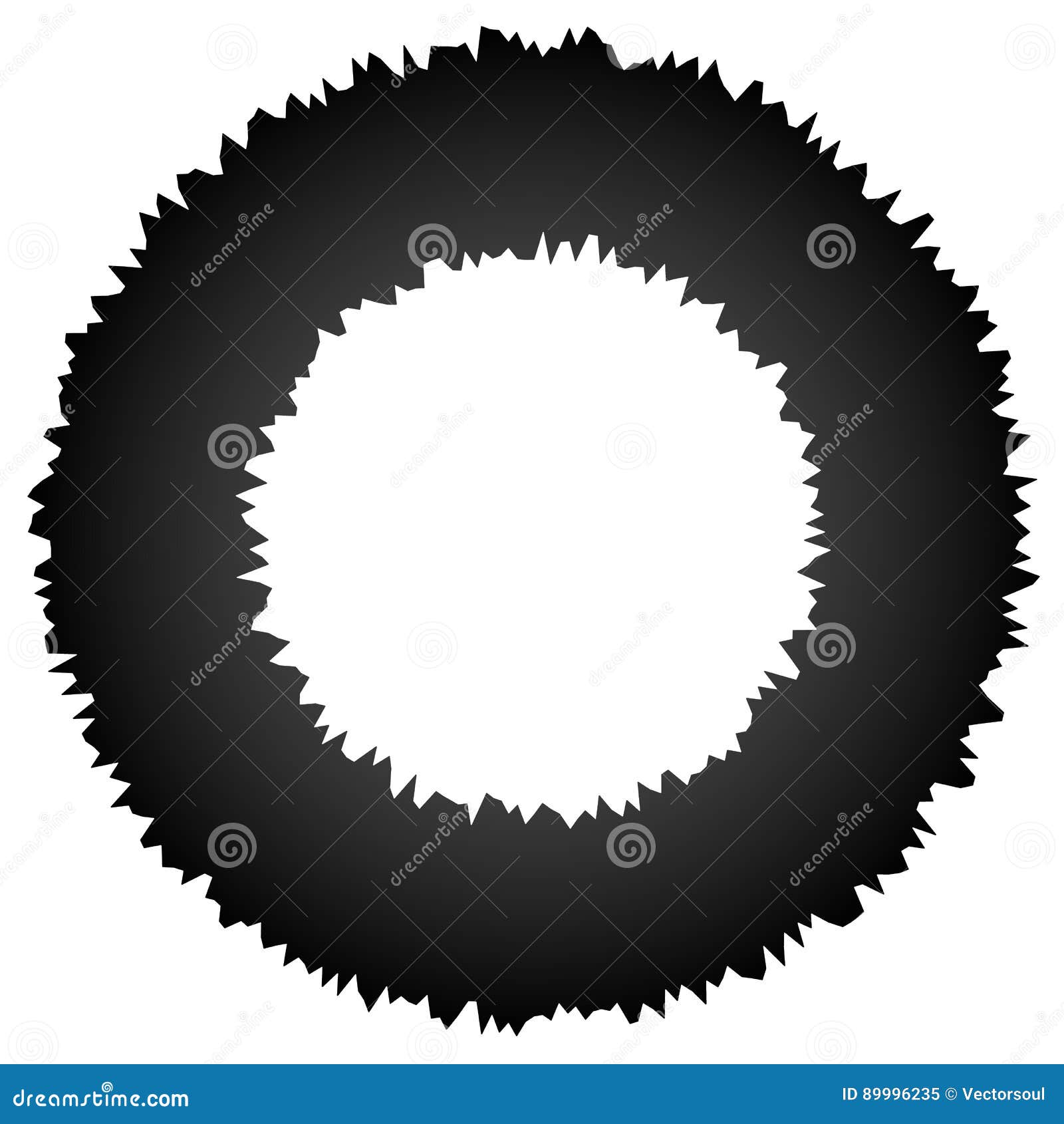 Rough Grungy Abstract Circle Element, Circular Distorted Ring, D Stock ...