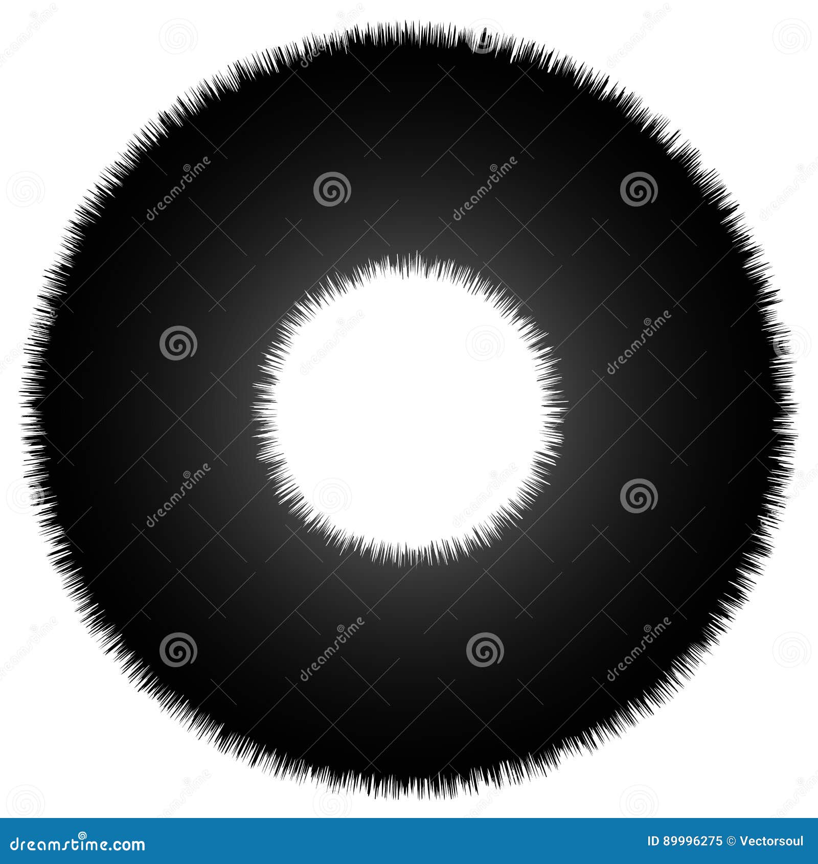 Rough Grungy Abstract Circle Element, Circular Distorted Ring, D Stock ...