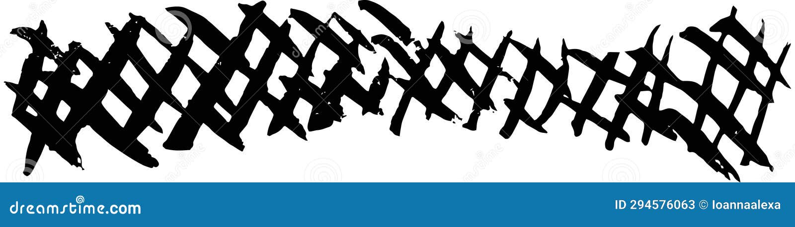 Rough Hand-drawn Hatched Grid. Frame Border Cartoon Vector ...