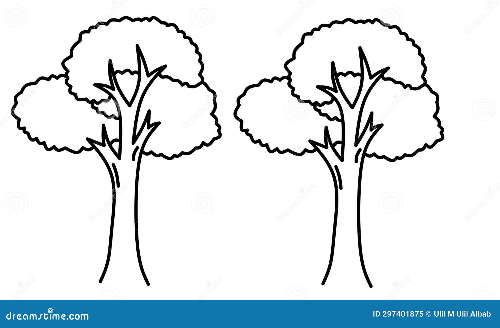 Rough Hand Drawn Tree Sketch Vector Illustration, Stock Vector ...