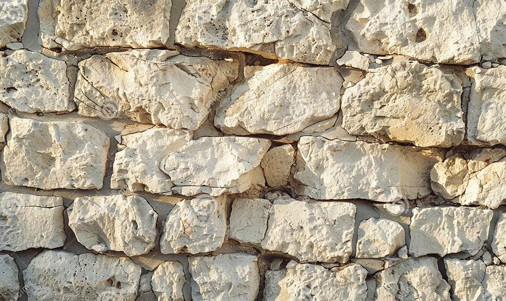 Rough-hewn limestone wall stock photo. Image of brick - 322060980