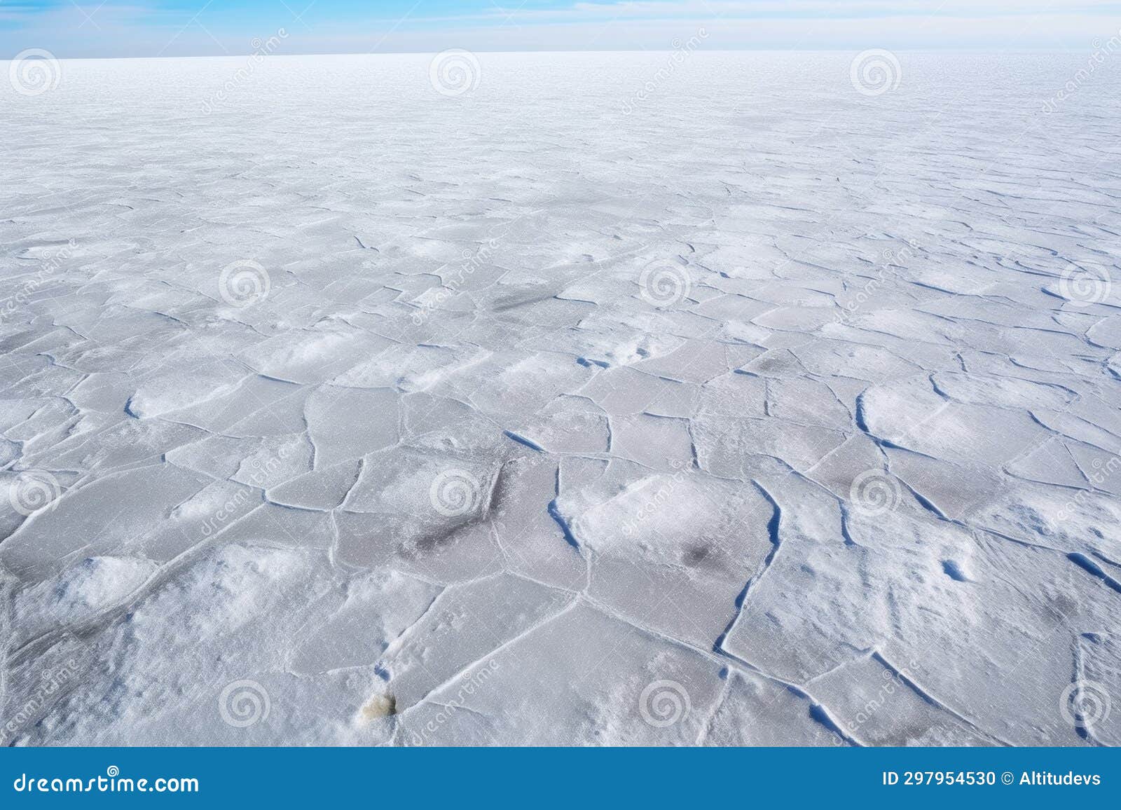 Rough Ice Surface after Snowfall Stock Photo - Image of terrain, frozen ...