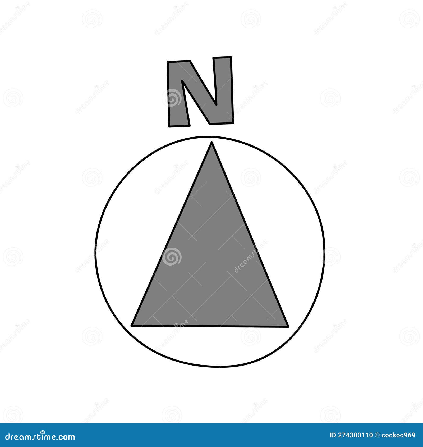 Rough Illustration of Map Direction N Stock Illustration - Illustration ...
