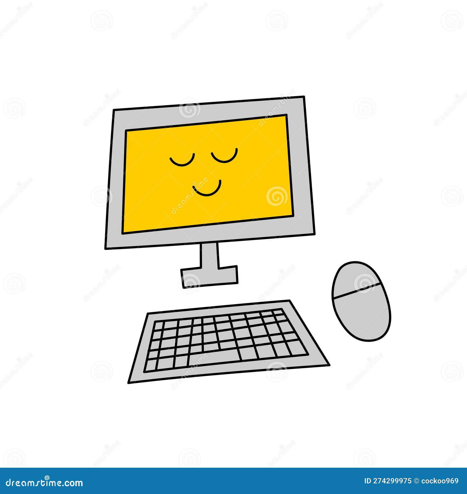 Man Sleeping At His Computer Cartoon Vector | CartoonDealer.com #70302519