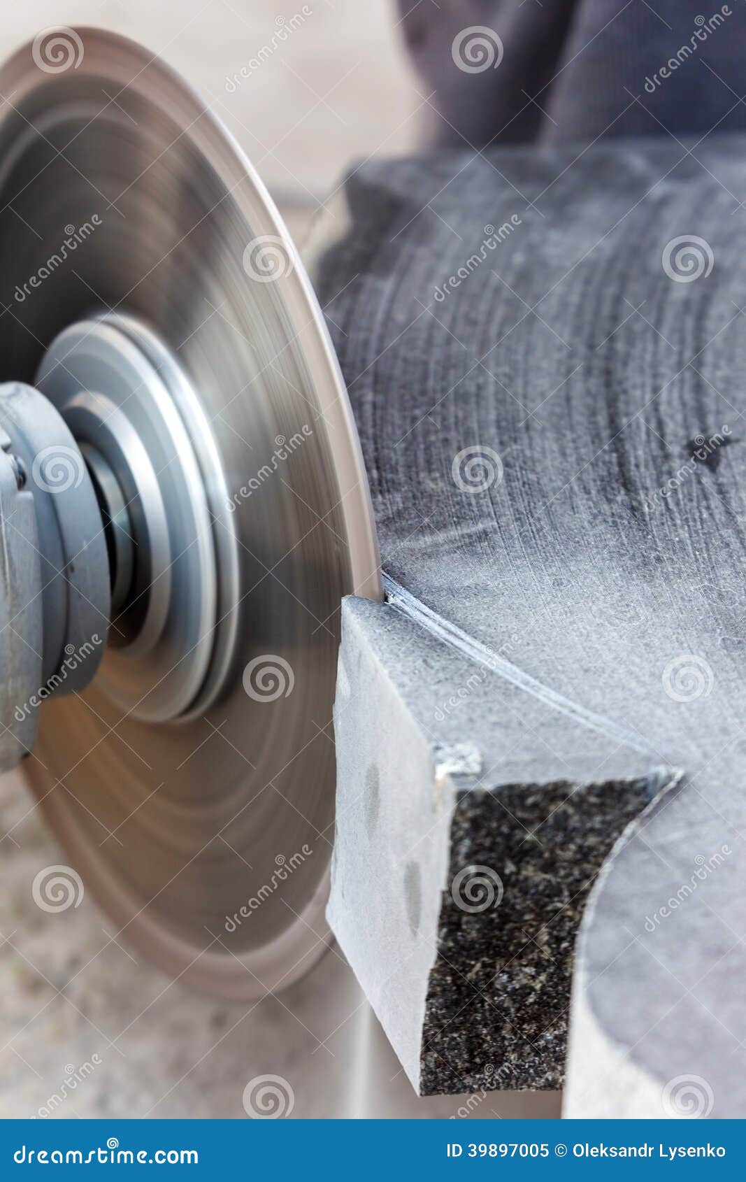 Rough Machining of Solid Stone Grinder Stock Image - Image of ...