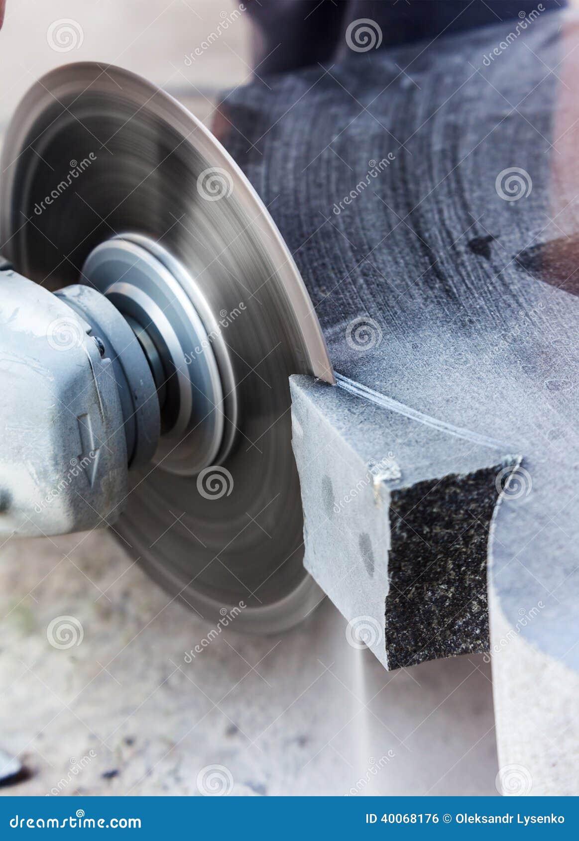 Rough Machining of Solid Stone Grinder Stock Photo - Image of electric ...