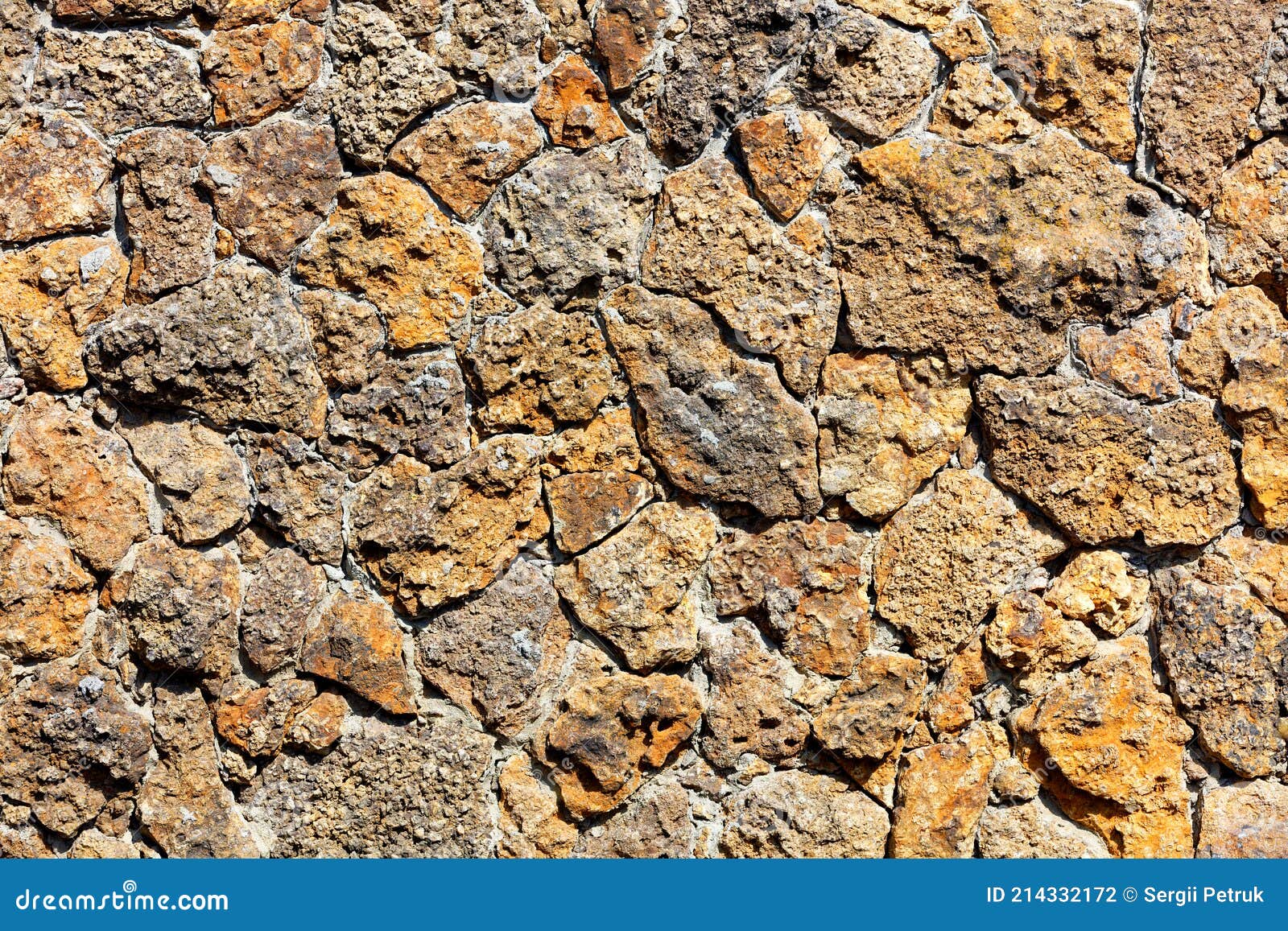 The Rough Masonry of the Wall is Made of Old Orange Shell Rock Stock ...