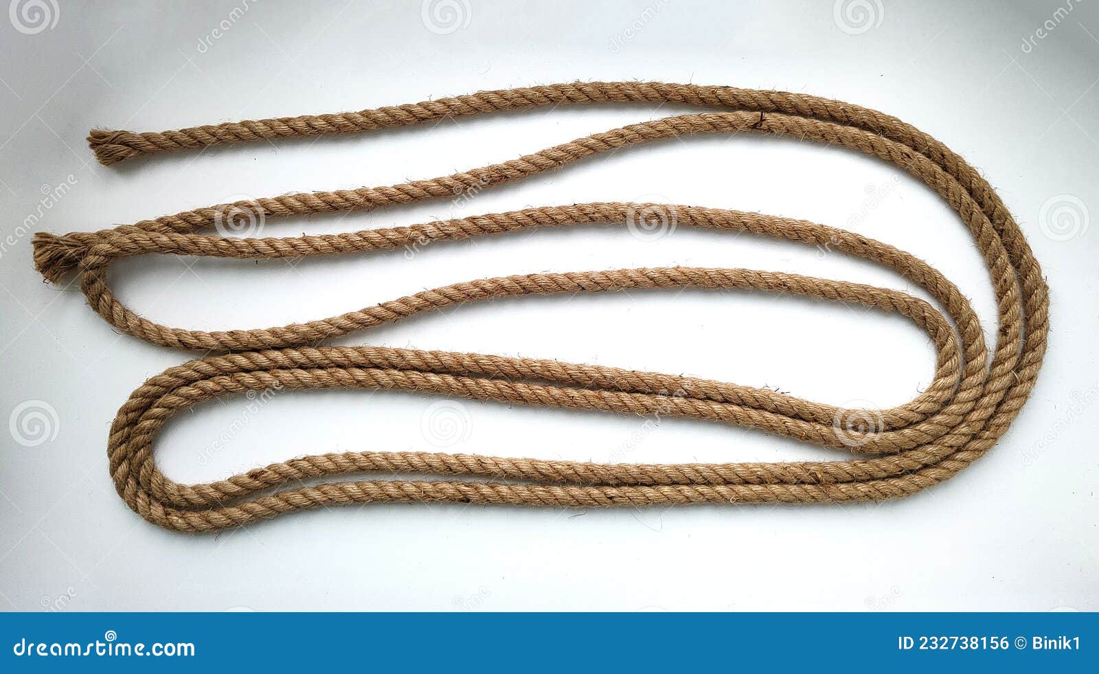 Natural Rope Loop Isolated On White Background Stock Photography ...