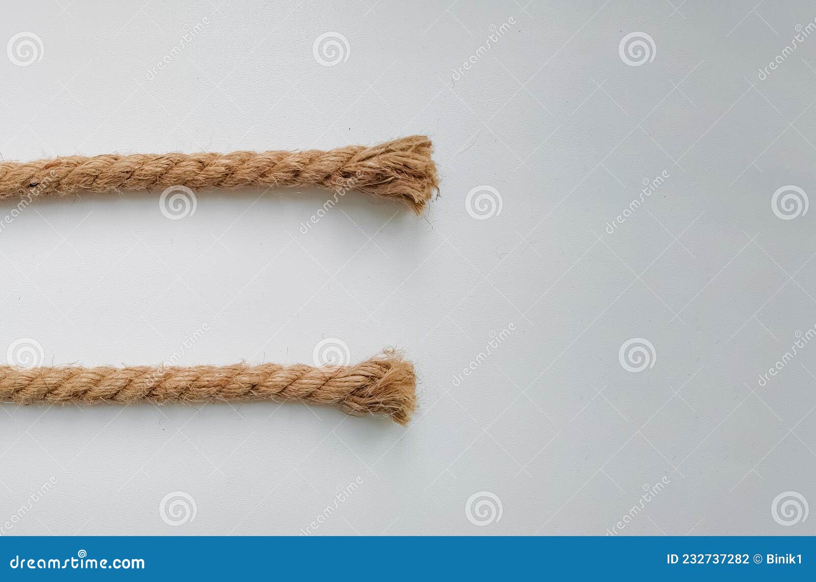 Rough Natural Rope Strings on White Background Stock Photo - Image of ...