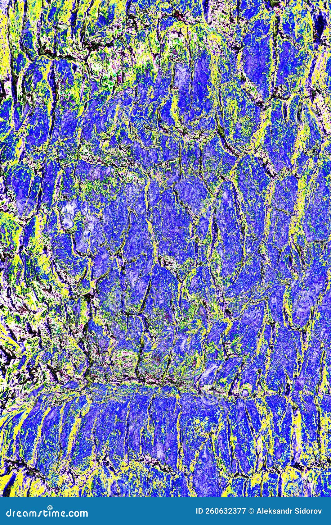 Rough Old Natural Oak Bark. Changed Color Scheme. Stock Image - Image ...