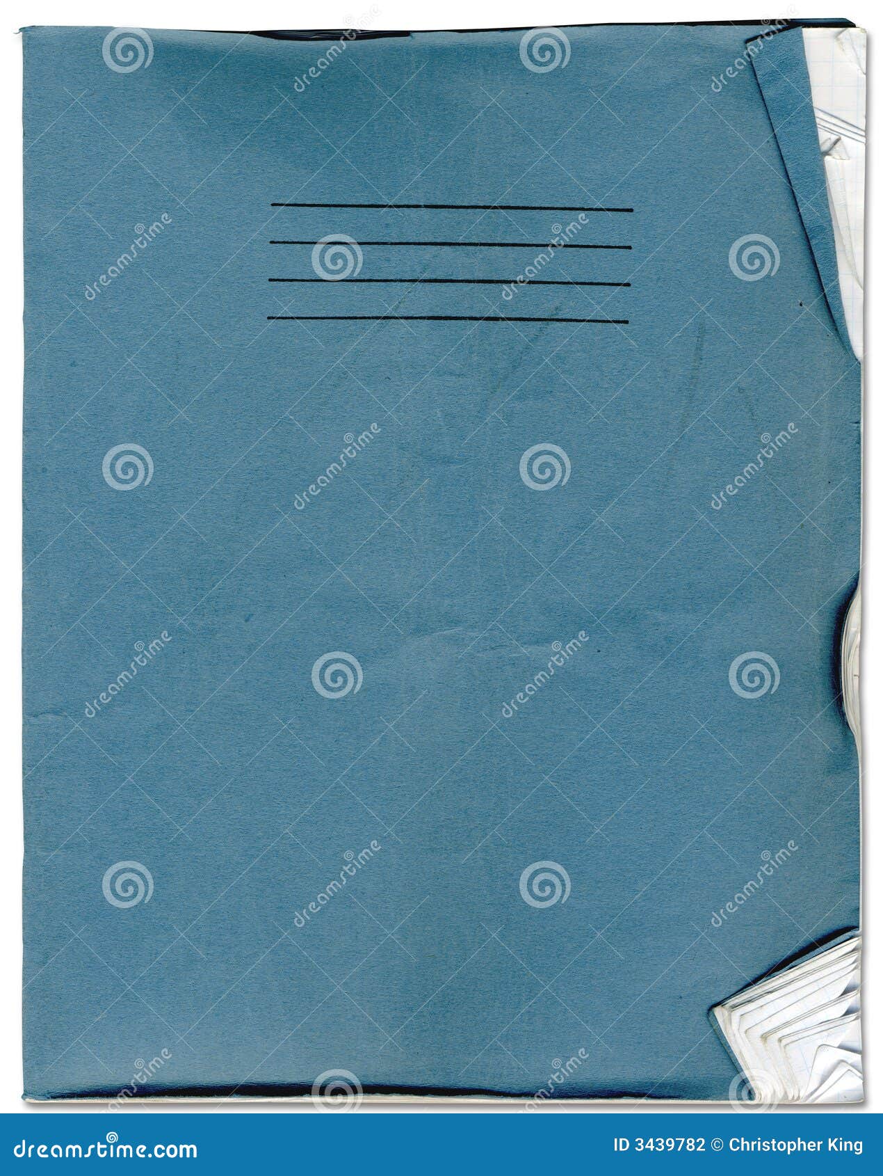 School Notebook Old Fashioned Isolated On White Background, Blank Label ...