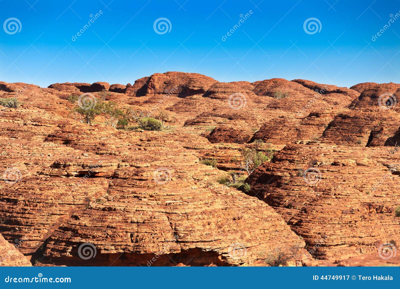 Rough Orange Mountains in Australian Outback in Bright Sunshine Stock ...