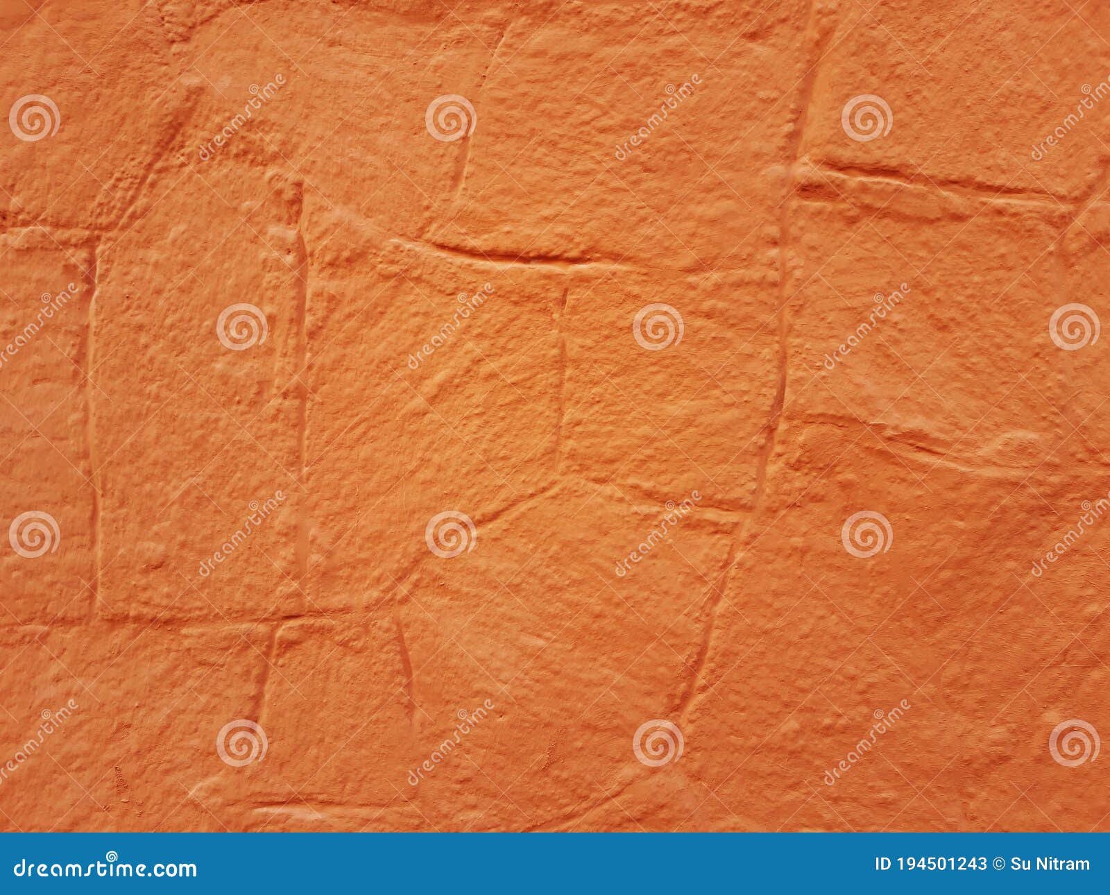 Rough Orange Texture Background. Full Frame of Rough Wall, Painted with ...