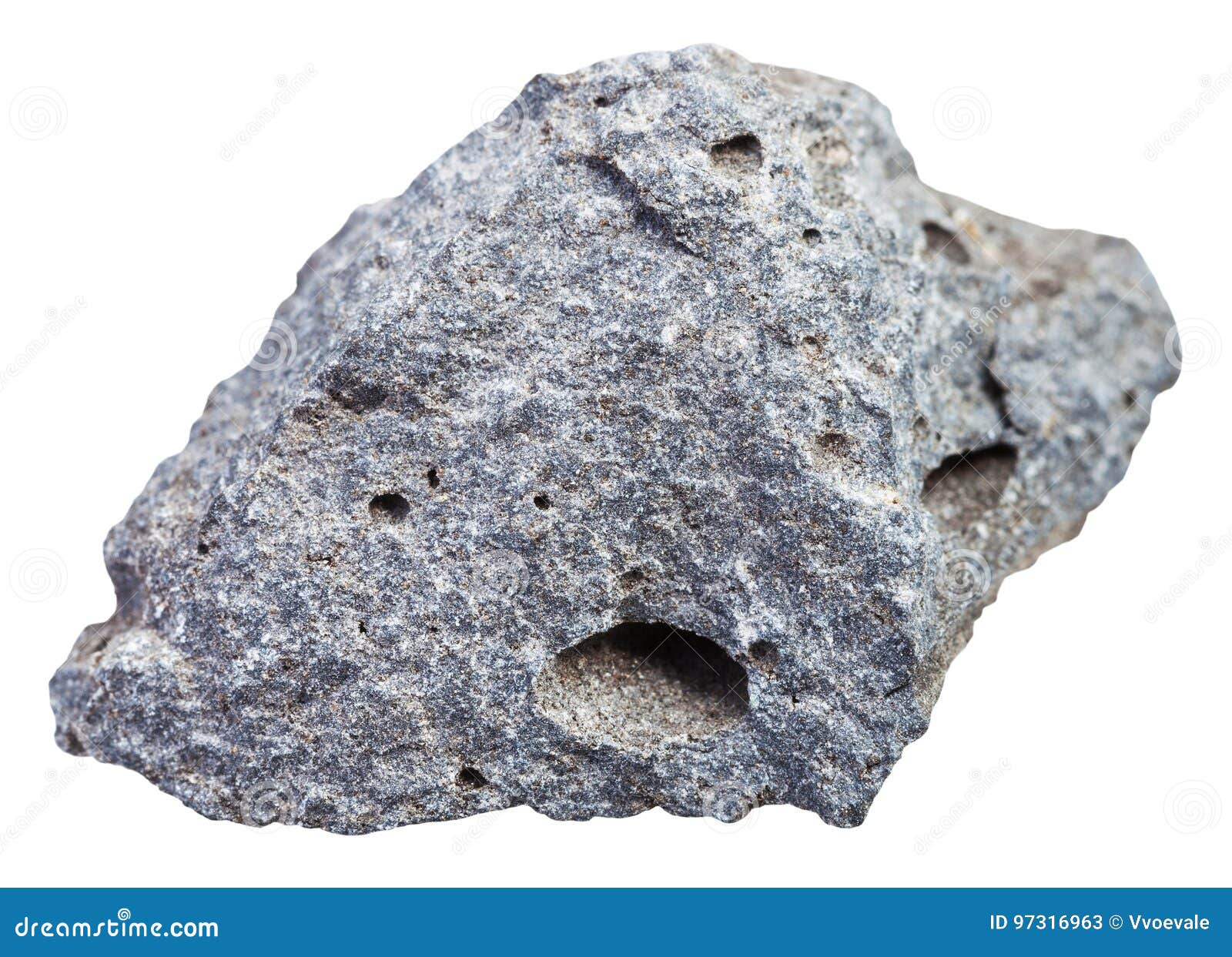 Rough Porous Basalt Stone Isolated Stock Image Image Of Gemology Shooting 97316963