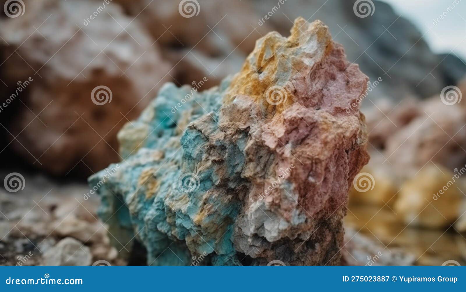 Rough Pyrite Pattern on Limestone Cliff Foreground Generated by AI ...