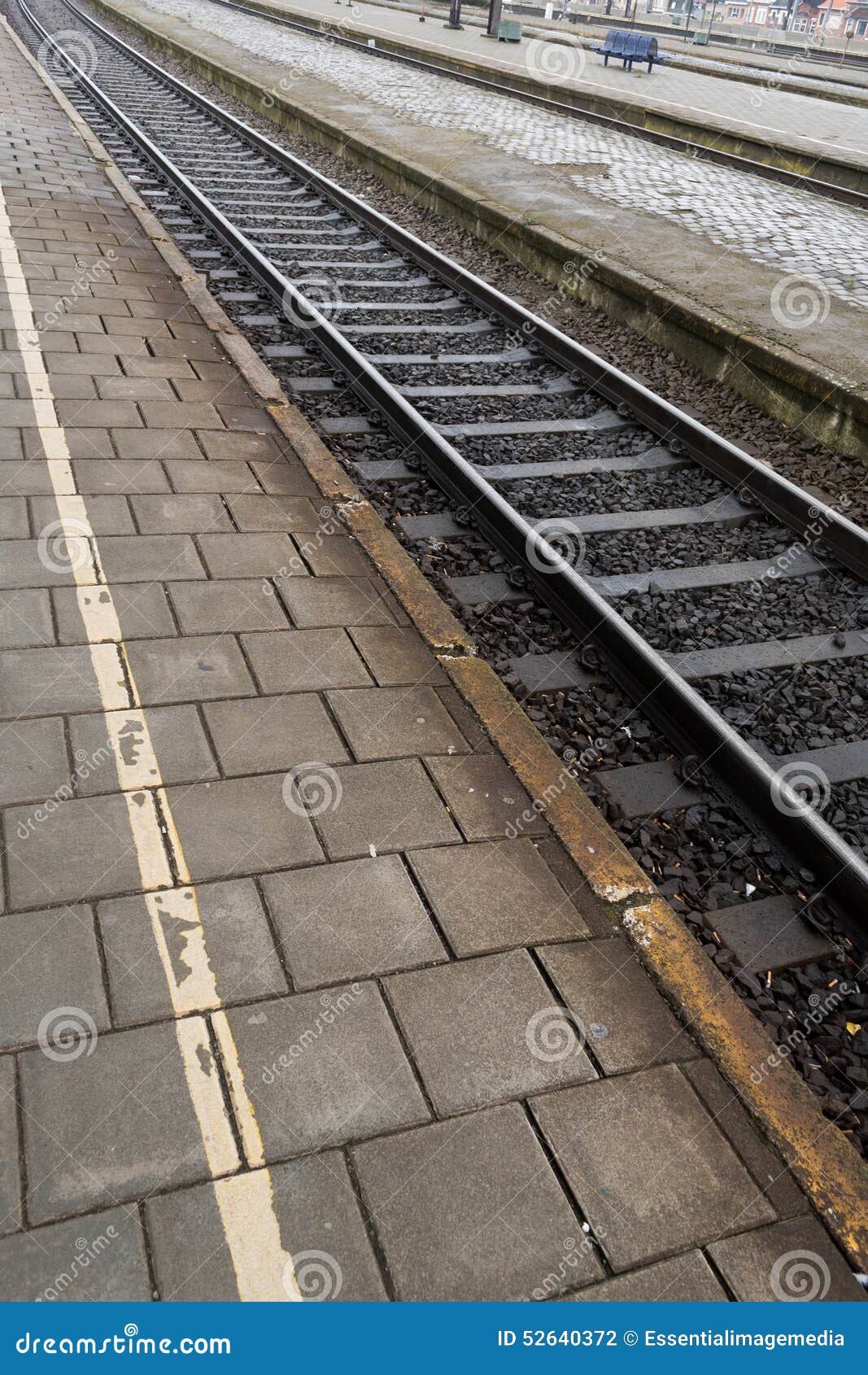 Rough Rail Tracks stock photo. Image of infrastructure - 52640372