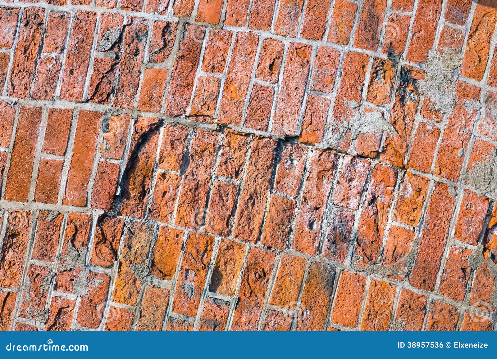 Rough red brickwall stock photo. Image of brickwork, regular - 38957536