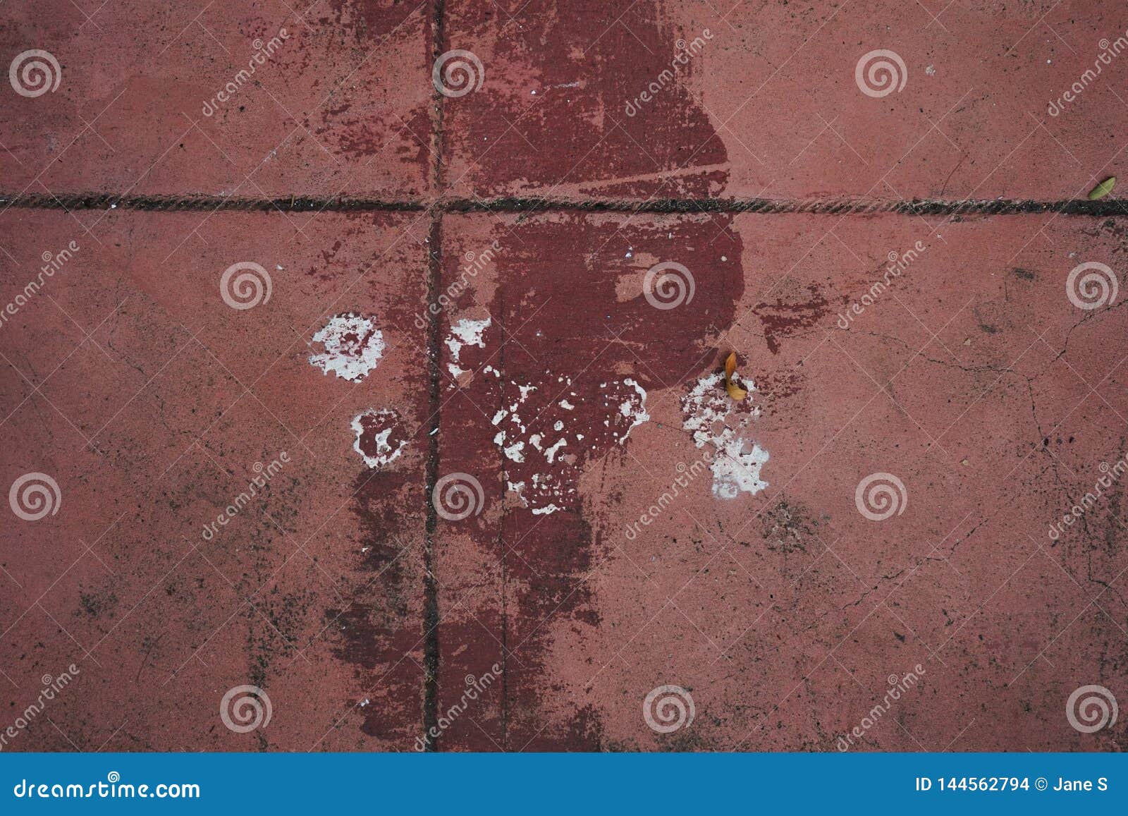 Rough Red Concrete with White Spots and Line Acoss Stock Photo - Image ...