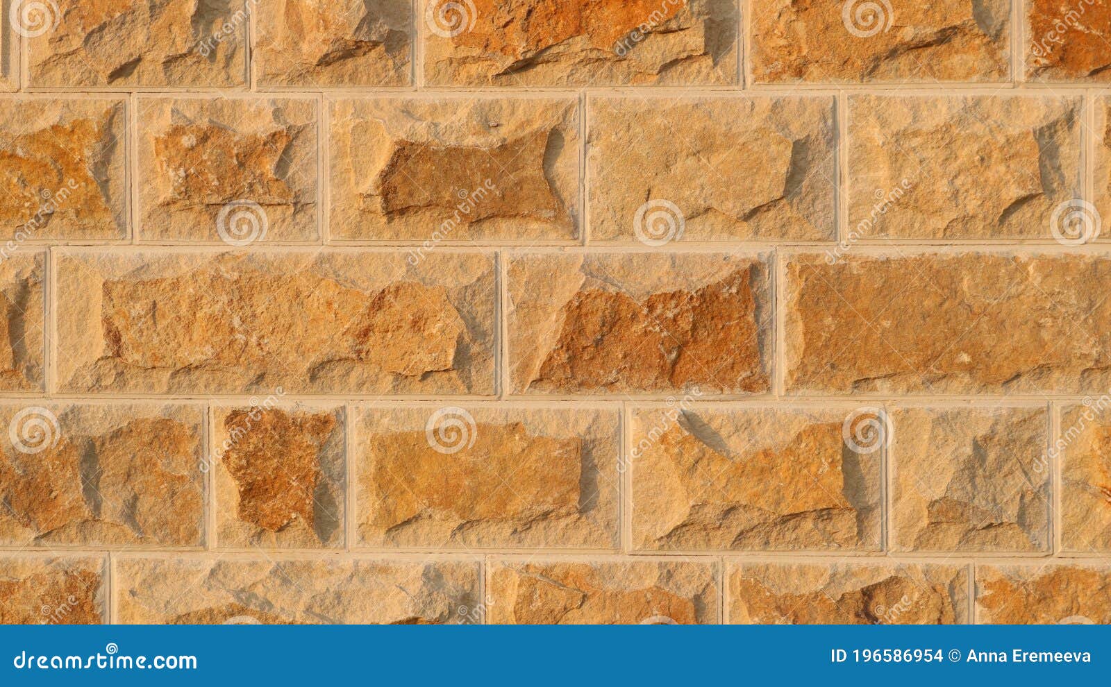 Solar Stone Wall of Decorated Stones Stock Photo - Image of bricks ...