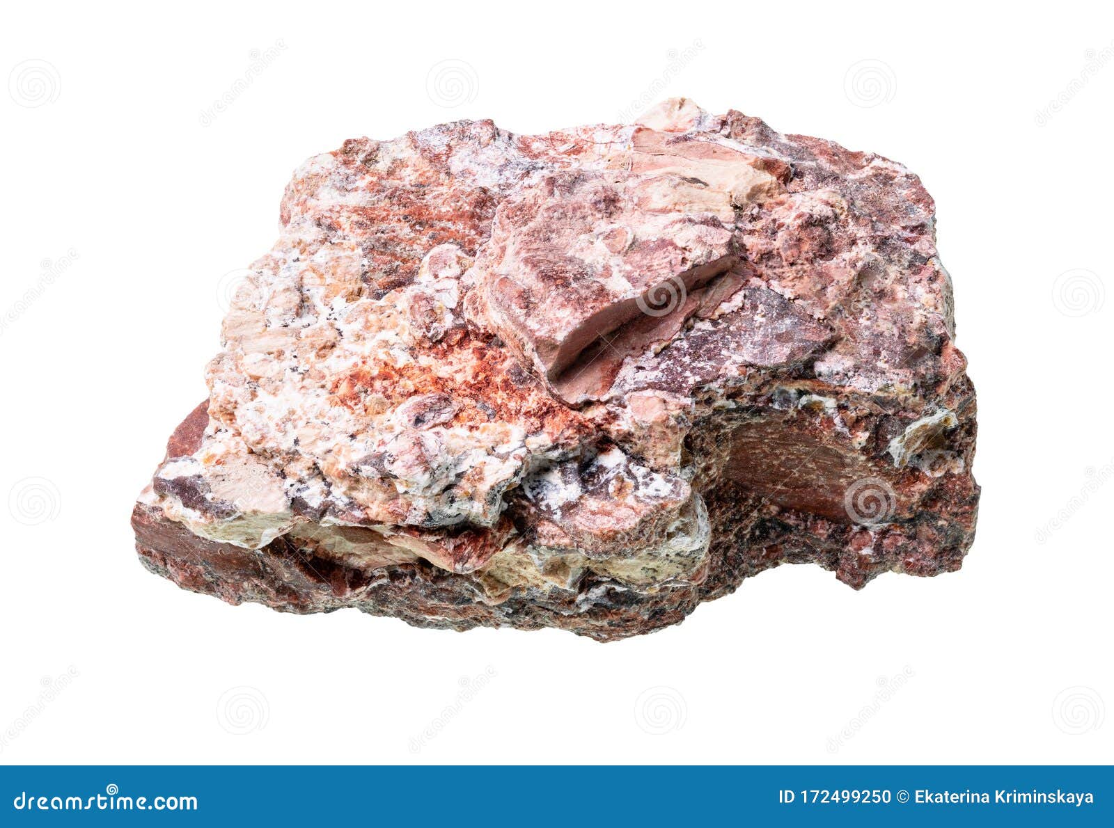 Rough Rhyolite Rock Cutout on White Stock Photo - Image of rough, pink ...