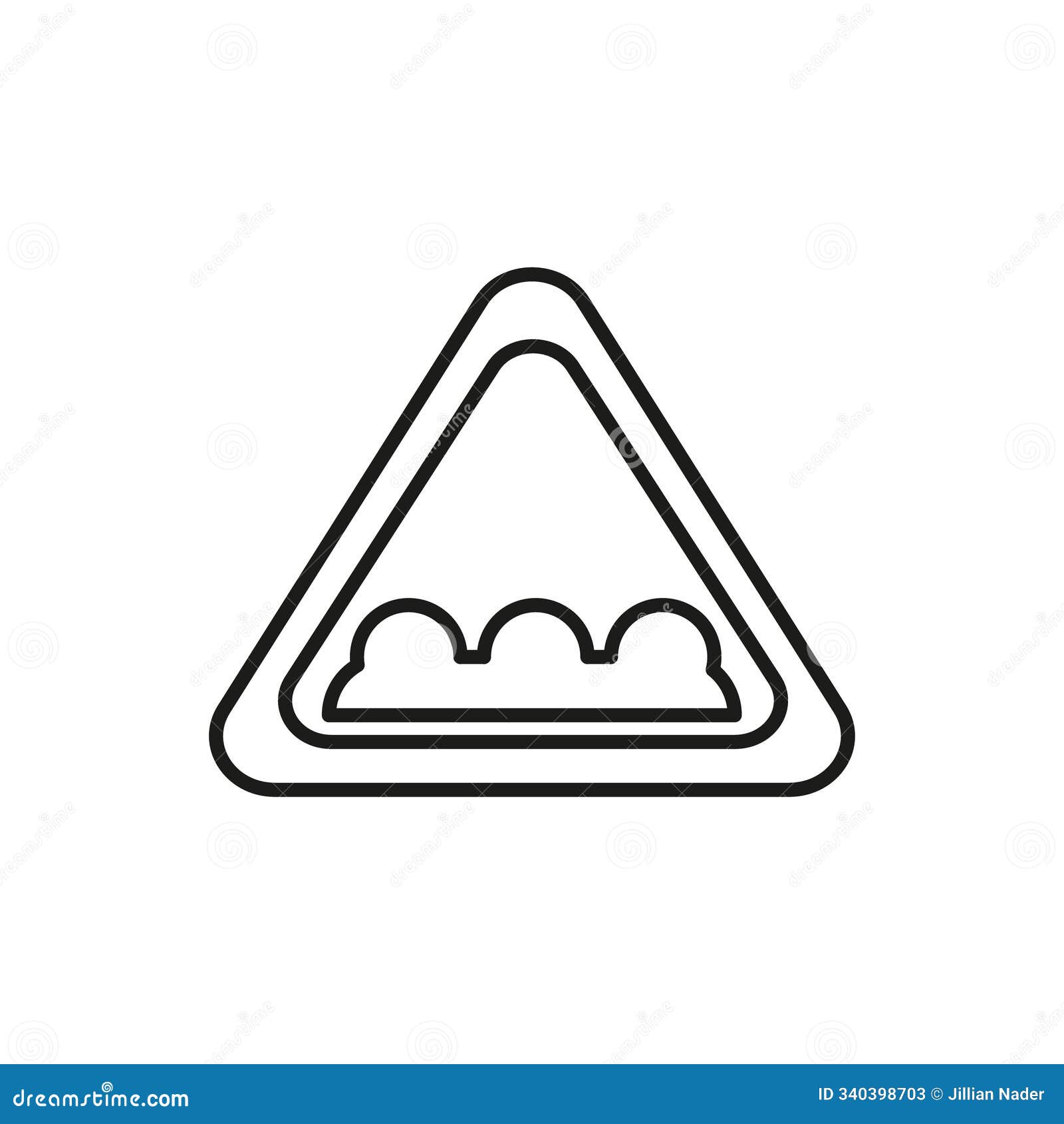 Rough Road Icon Flat Line Symbol Set Stock Illustration - Illustration ...